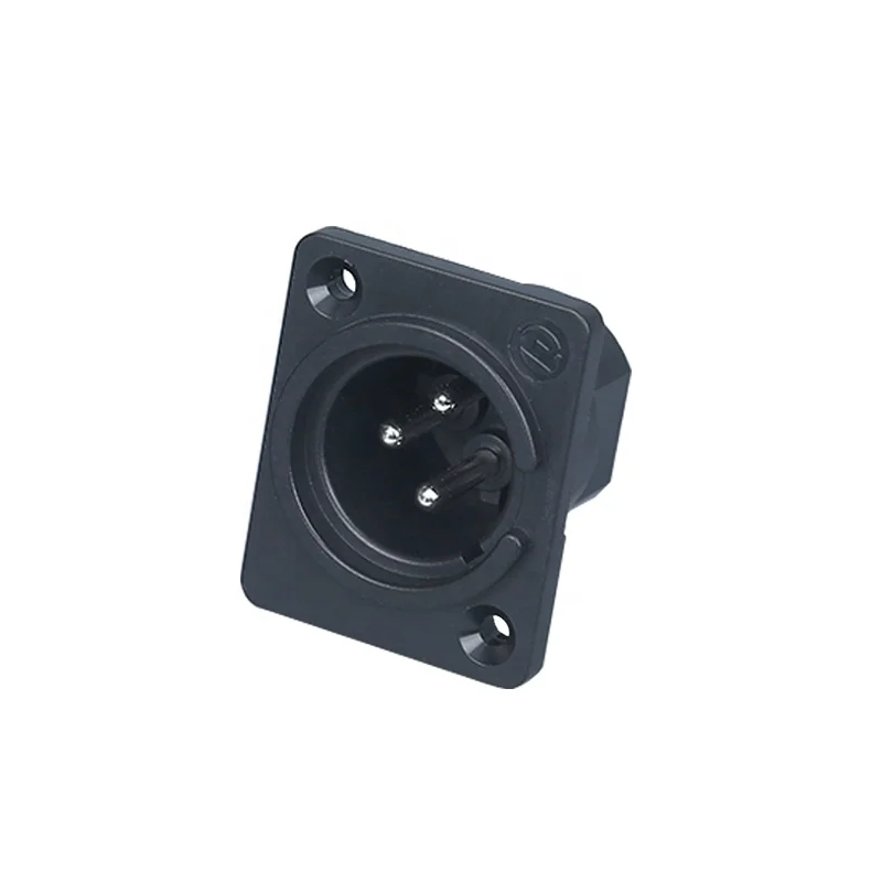 XLR Straight Terminal Connector 3 Pin XLR Male PCB Panel Mount Connector| Alibaba.com