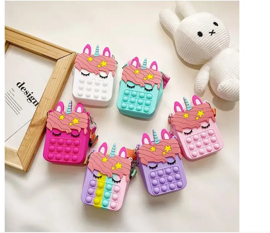 Cute Popit Coin Purse Wallet with Zipper Closure Fidget Sensory Push ...