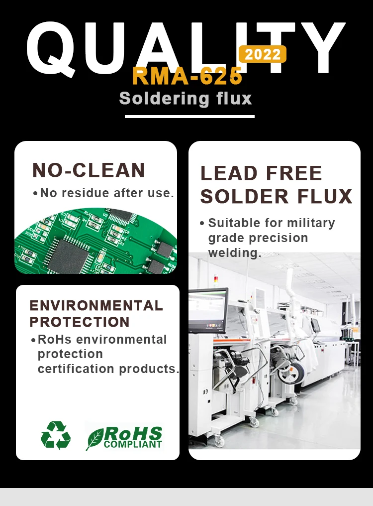 Baku Smt Lead Free Solder Paste Flux Paste Ic Rma-625 No-clean Bga Flux ...