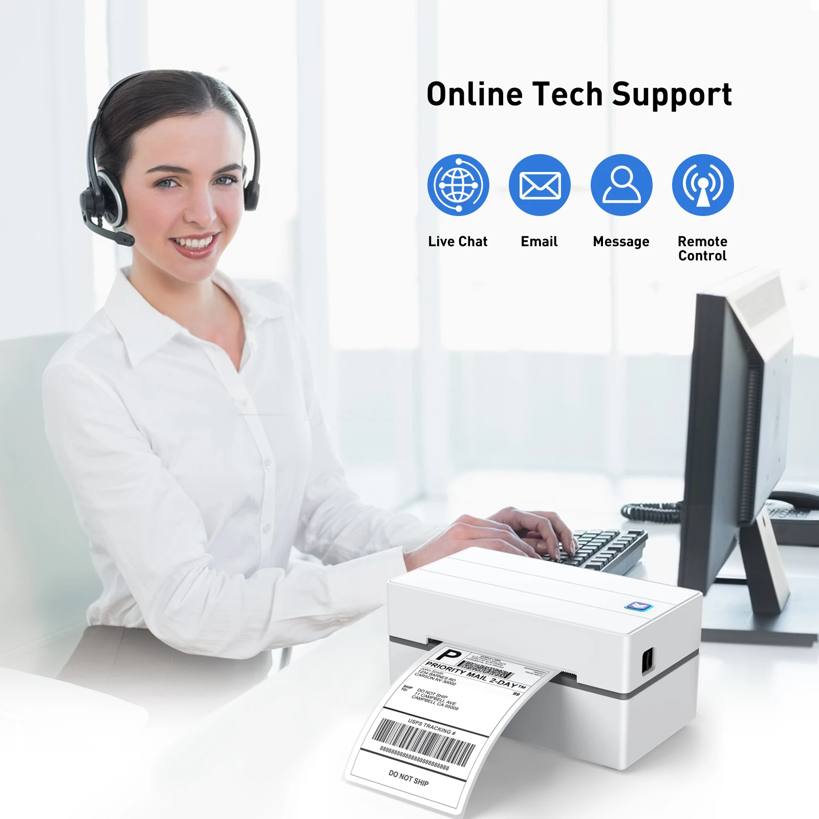 Uyin Y810 Inkless Thermal Label Printer Shipping Waybill Bluetooth ...