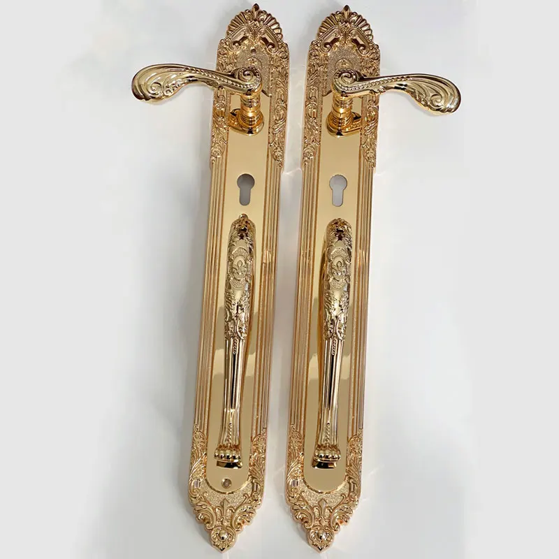 All Copper Silent Solid Wood Door Lock European True Gold Pure Copper ...