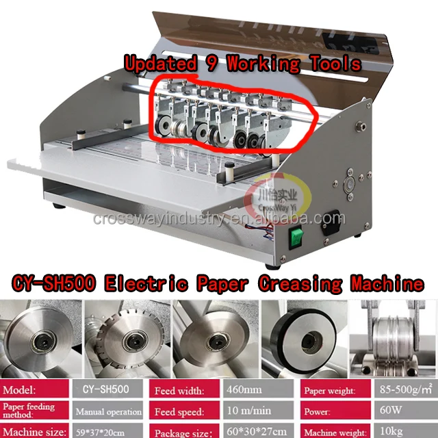 Electric Indentation Paper Creasing Machine CY-SH500 with Double ...
