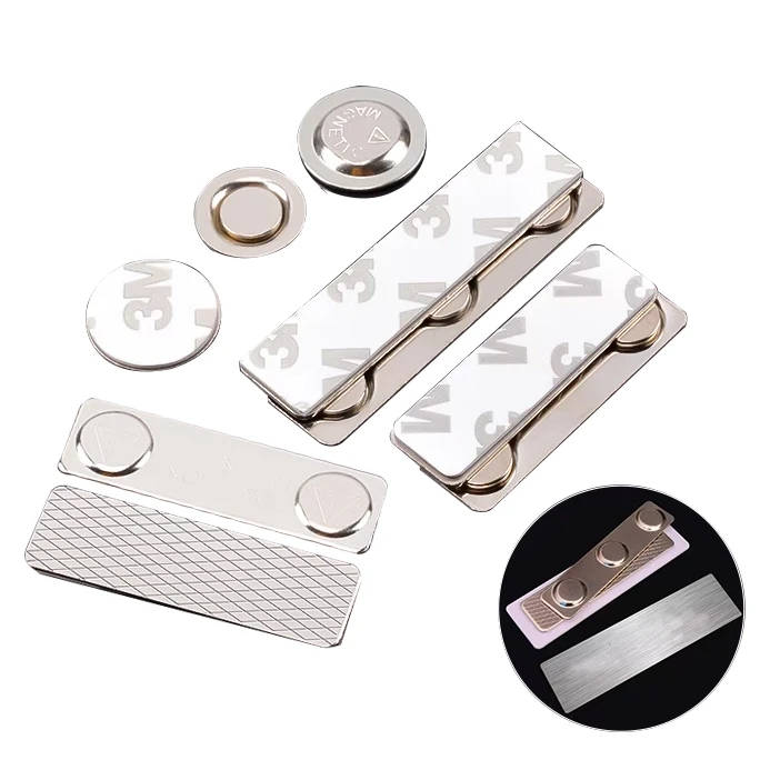 Silver Nametag Fasteners Permanent Neodymium Magnets Block Shape Fast ...
