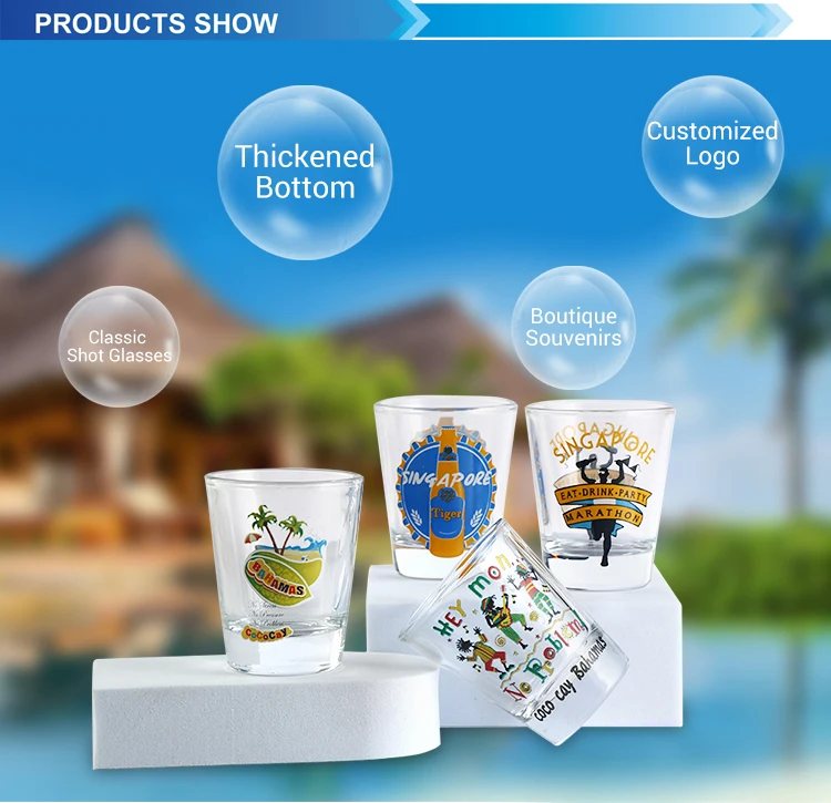 Custom Design Printing Shot Glasses - High Quality