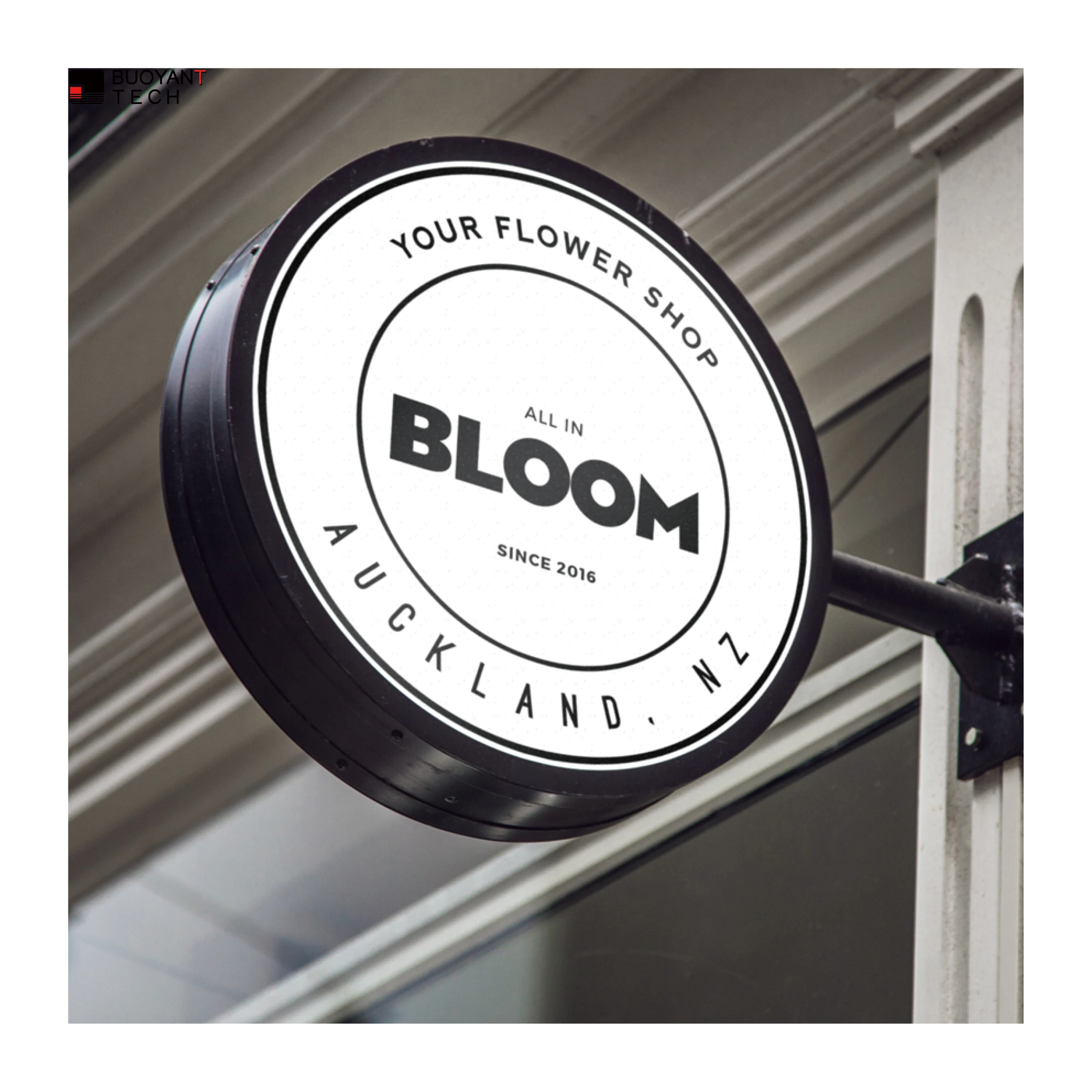 Custom Logo Advertising Round Lightbox Signage Outdoor