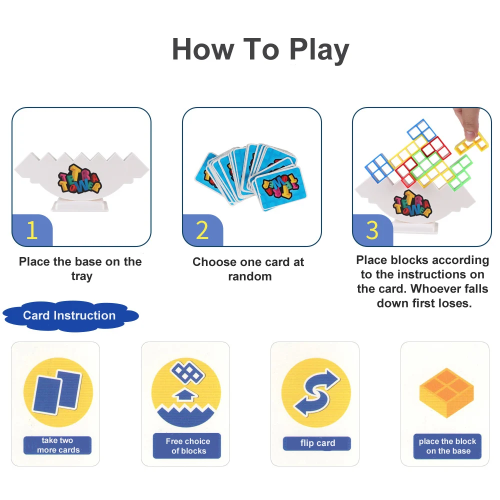 Tetras Tower - Educational Toy for Kids - 64pc Block Set