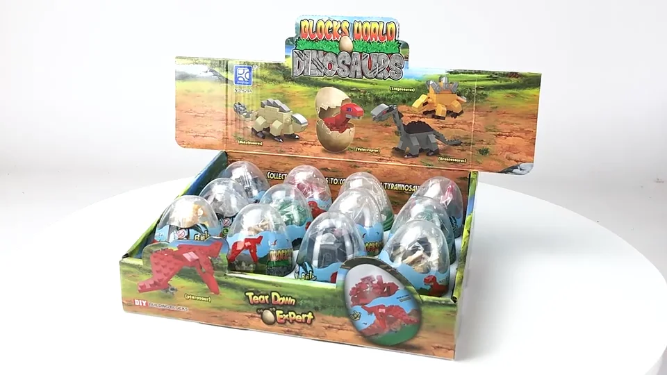 Dinosaur Easter Egg Building Blocks 12pcs/set Animal Dinosaur Model ...