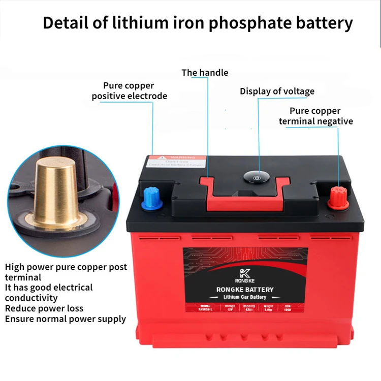 Lifepo4 Auto Battery 95d31r 12v 60ah Automotive Or Car Lithium Ion ...