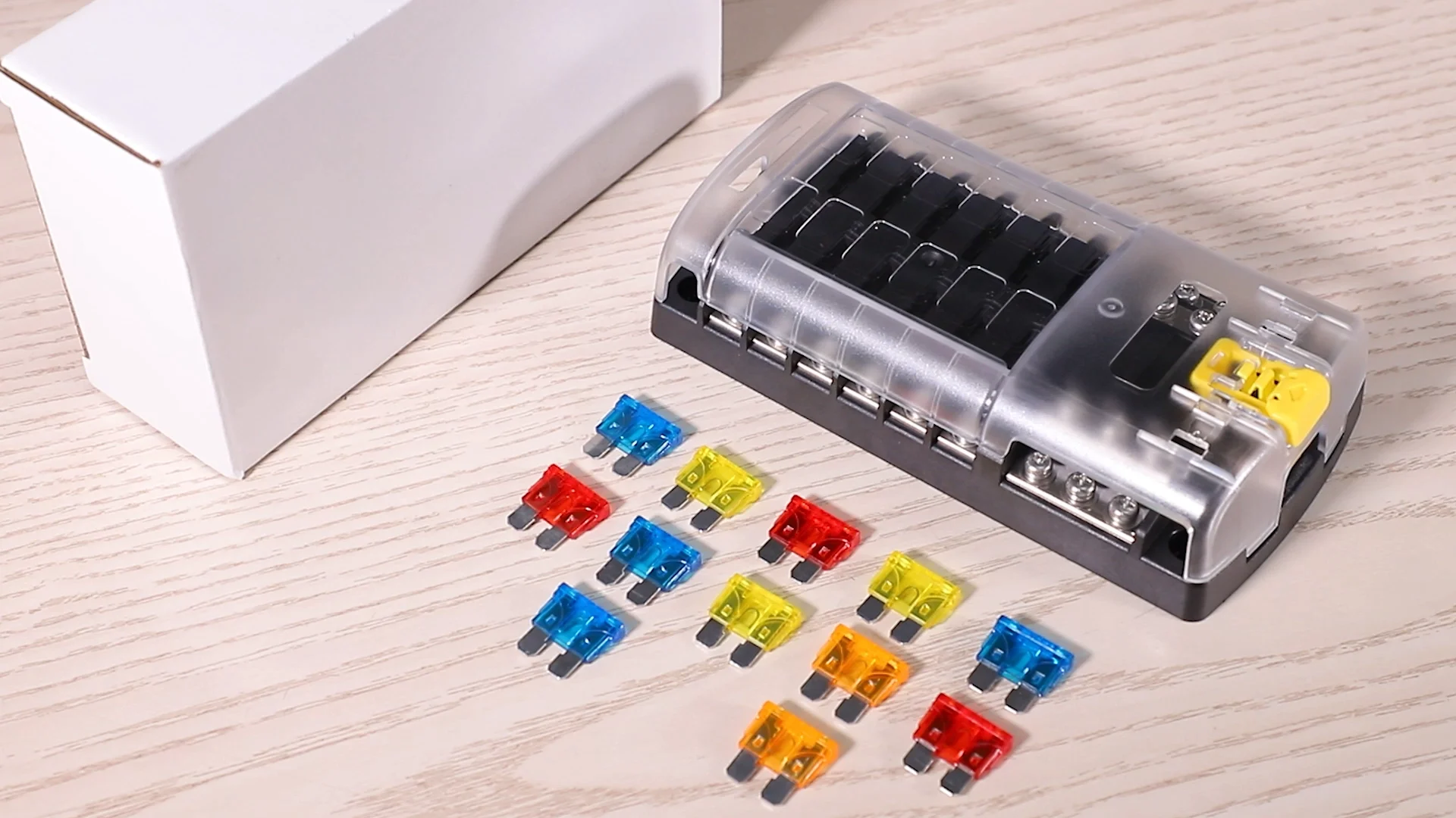 12-way Waterproof Fuse Block,Fuse Box With Led Indicator Damp-proof ...