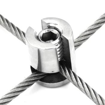 Stainless Steel 316 Wire Rope Cross Clamp L Type Cable Railing 304 ...