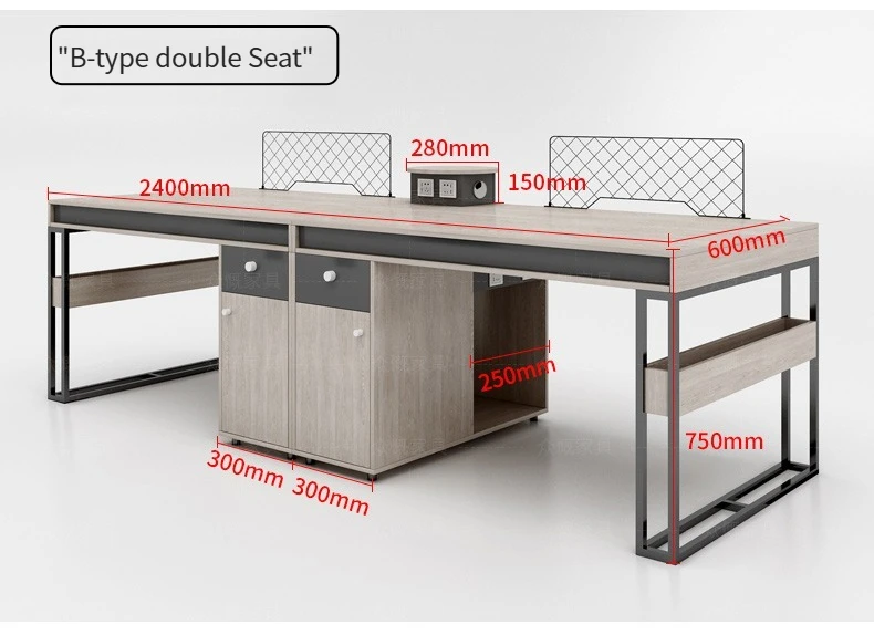 Furniture Office Desk Multi Person Combination Employee Desk ...