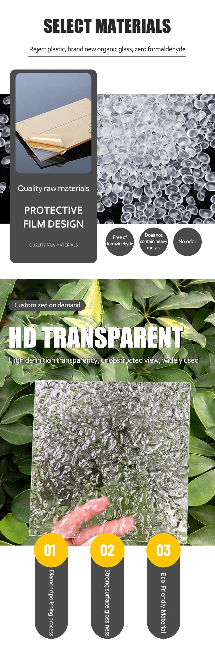 Clear Wave Ripple Board Display Block Product Shooting Props Decor Base ...