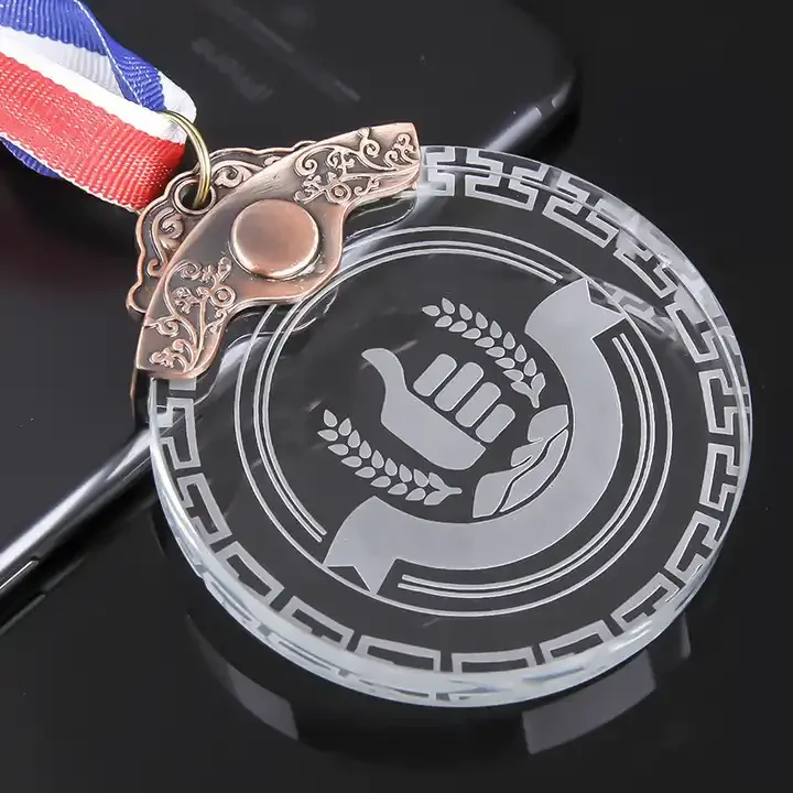 Customizable Glass Souvenir Medals for Graduation & Sports