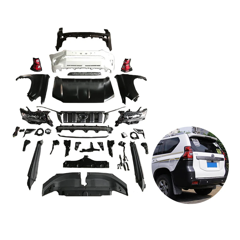Car Body Kit For Prado 2010-2017 Update Front And Rear Bumper Body Kits ...