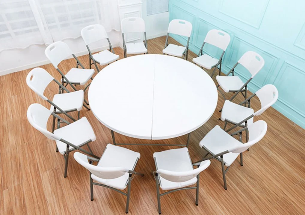 Hot Sale 5ft 6ft 8ft Banquet Folding Round Plastic Table for Events ...