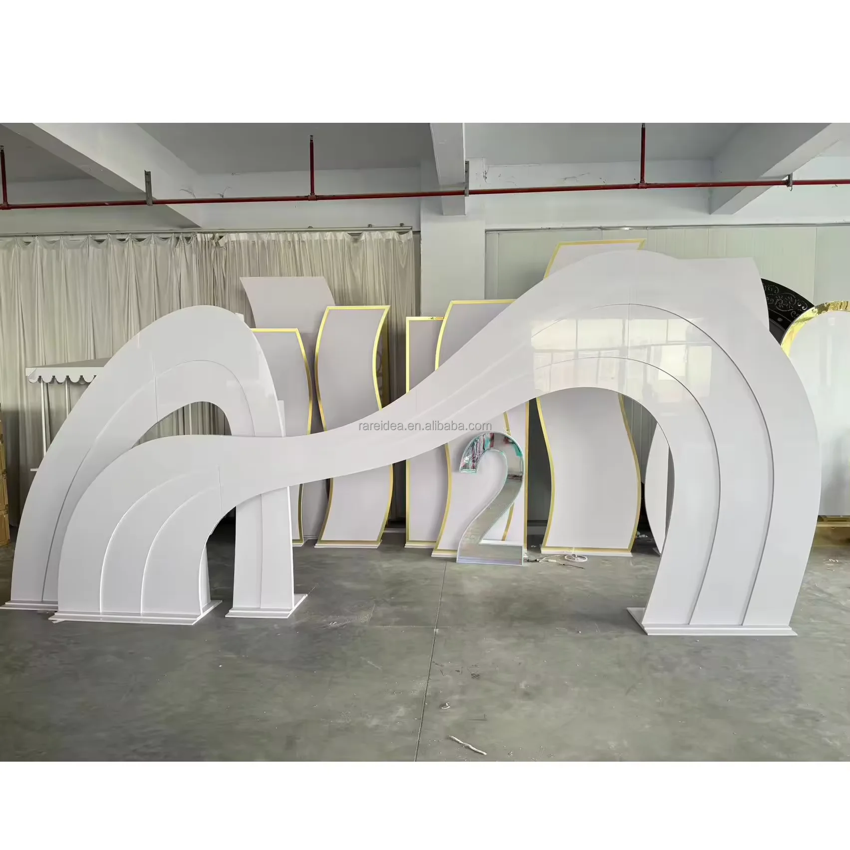 Wedding PVC Backdrop Arch - Customizable 3D Wedding Stage Decoration ...