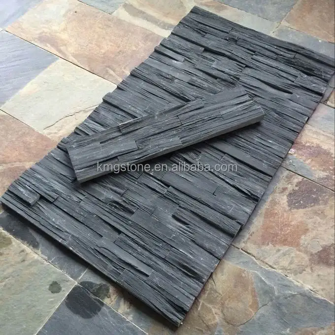 Natural Stone Cladding - Black Slate for Exterior Decor