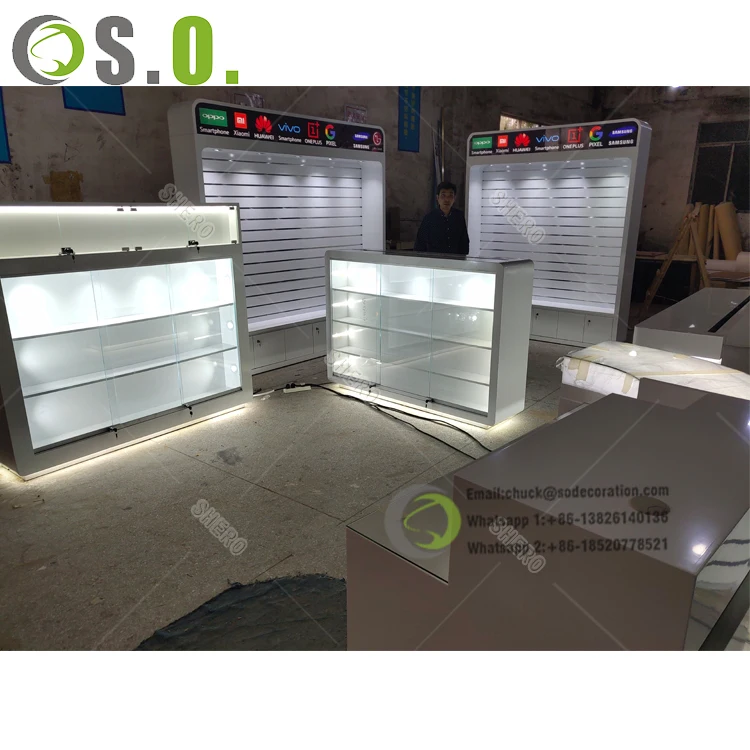 Shop Shelves and Retail Display Glass Cabinets Customized Counter ...