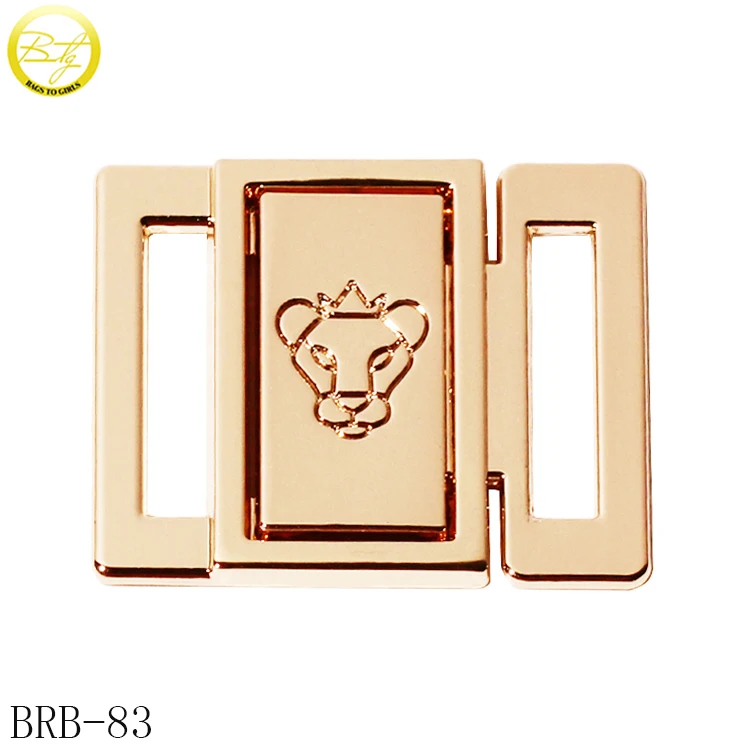 Shoes Hardware Custom Engraving Logo Gold Buckle Zinc Alloy Swimwear ...