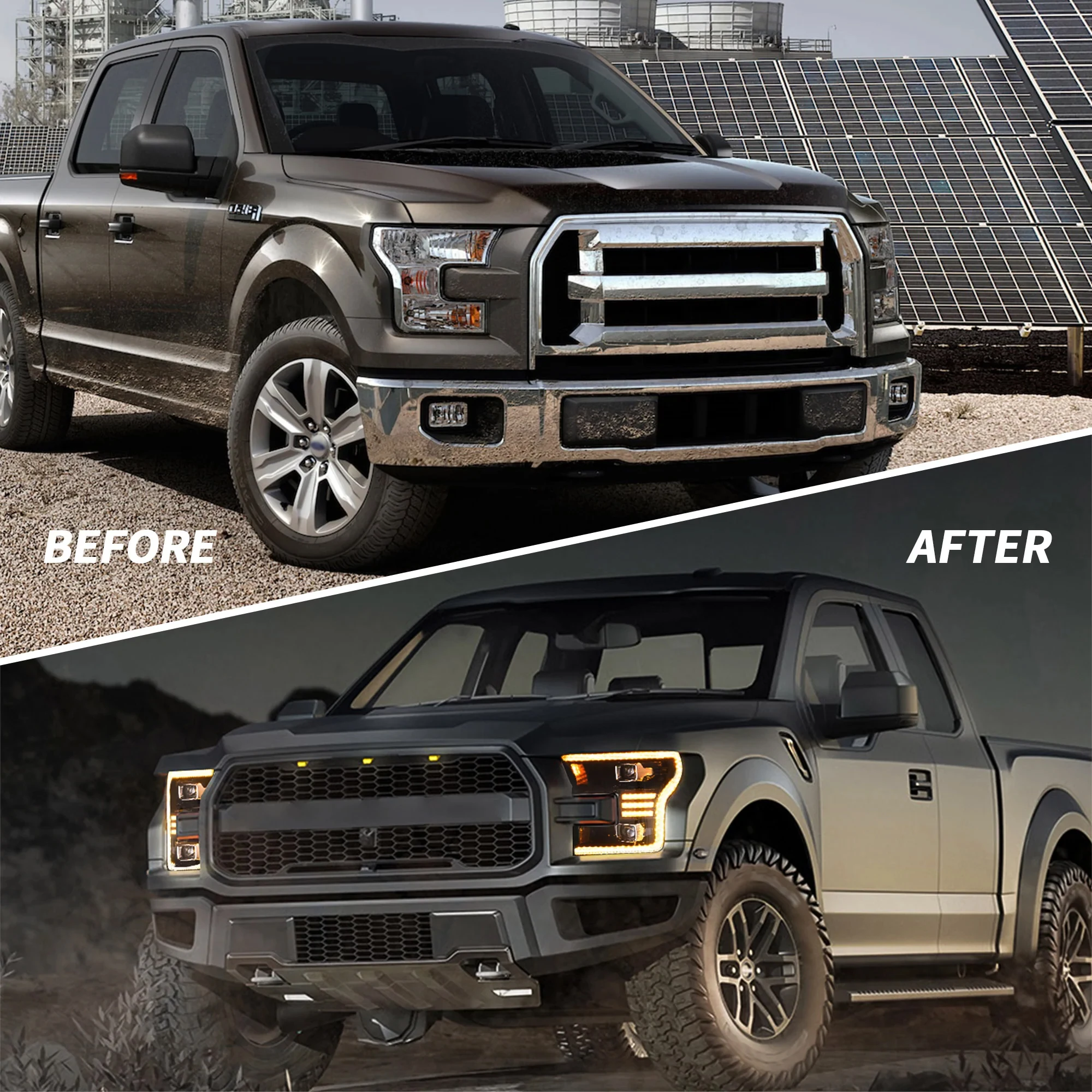 Geling New Arrival Facelift Upgrade Body Kit For Ford Ranger T6 T7 T8 ...