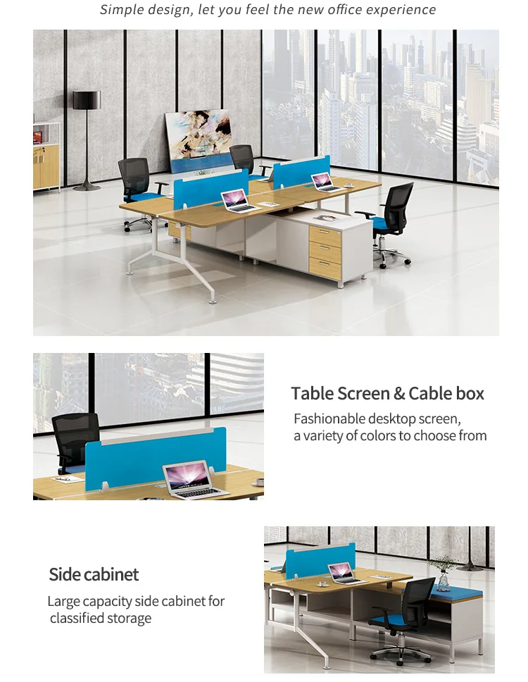 Wooden Workstation Office Furniture 2 Way Workstation Cubicles Office ...