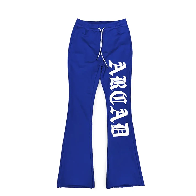 Custom High Quality Men's Flare Sweatpants High Street 100% Cotton ...