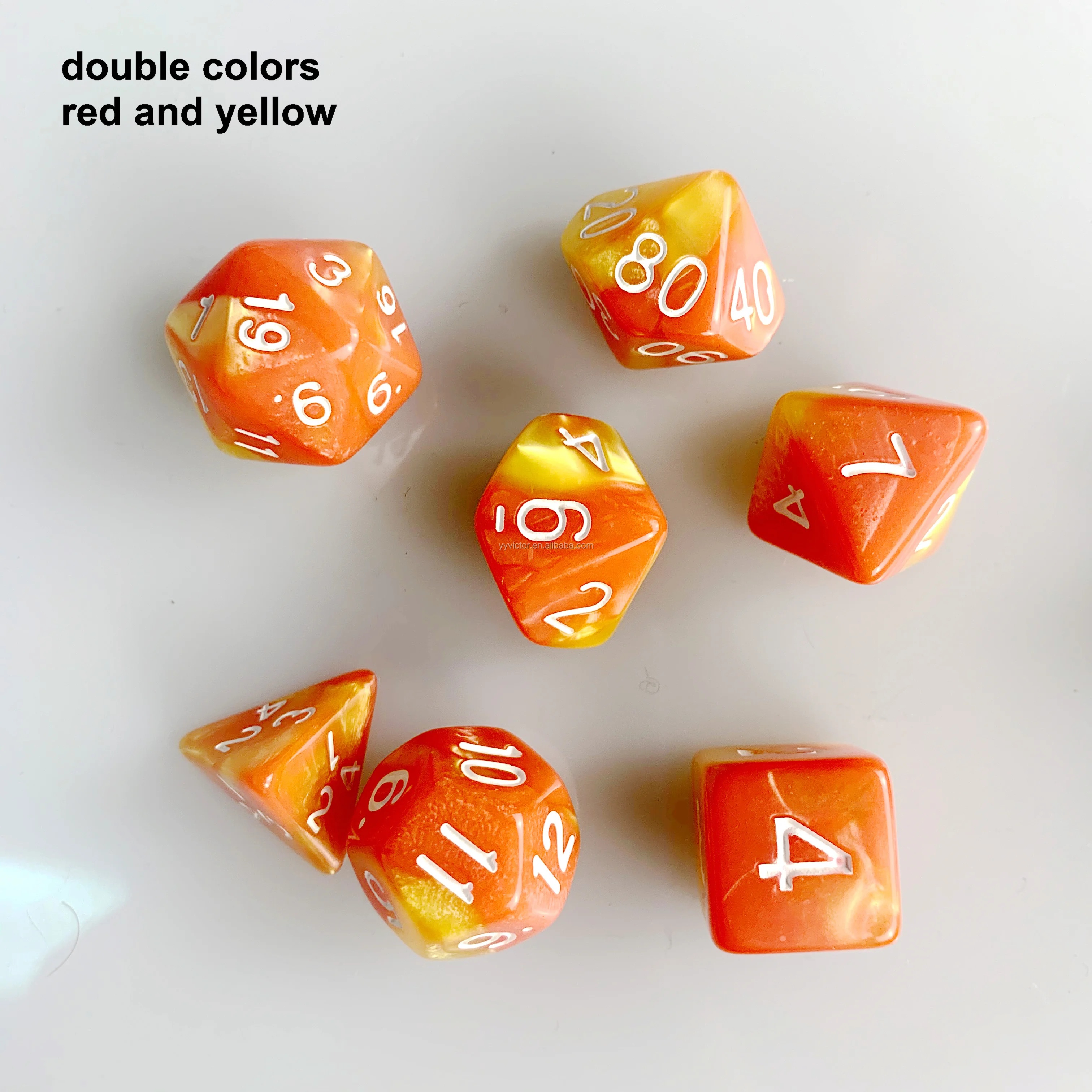 Prtg Dungeons And Dragons Pmma Custom Polyhedral 20 Sides Double Multi ...
