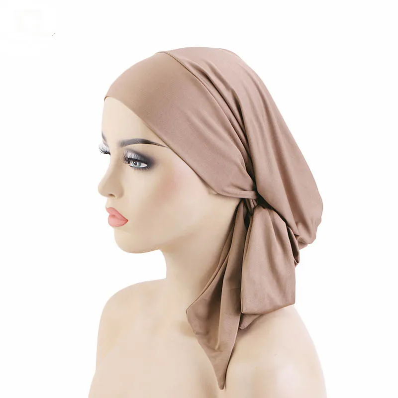 Go Party Ethnic Style Muslim 9 Colors Elastic Headscarf Hats Turban ...