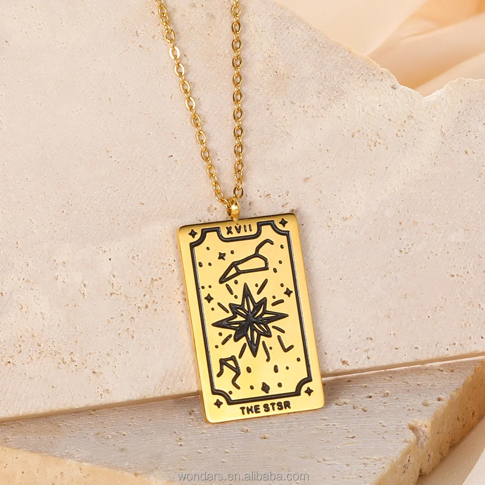 Astrology Tarot Cards Necklace Major Arcana Tarot Jewelry For Women ...
