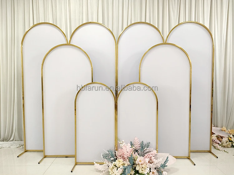Golden Mirror Exquisite Octagon Wedding Backdrop Wedding Arch Stand ...
