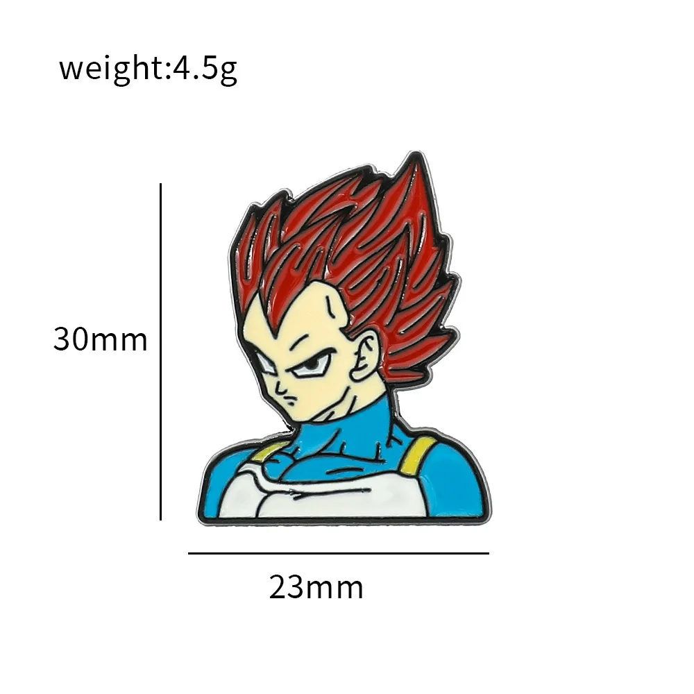 Wholesale Anime Cartoon DBZ Vegeta Goku Alloy Pins for Decoration ...