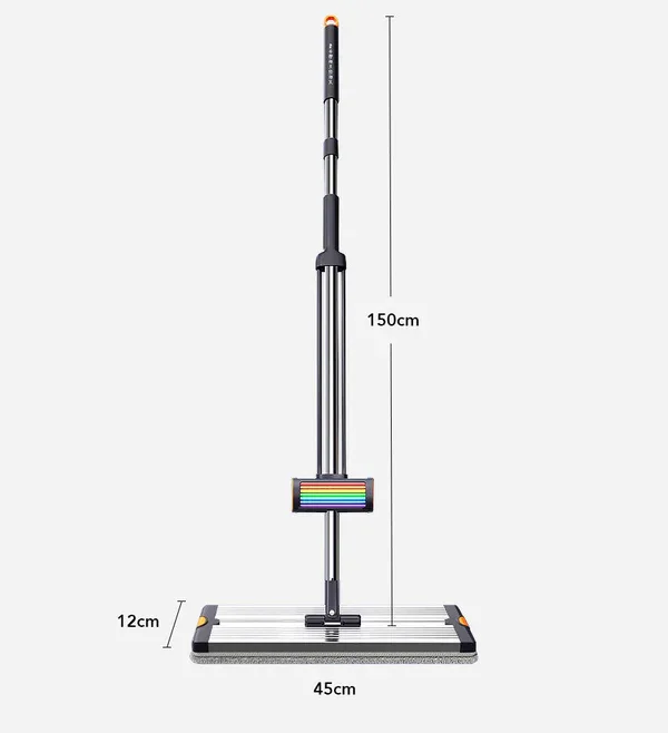 Joybos Flat Mop Stainless Steel Panel No Hand Wash Microfiber Mop for ...