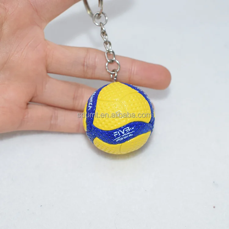 Mini Volleyball Keychain 3.8cm Ball Keychain Ornament Pvc Pendant ...