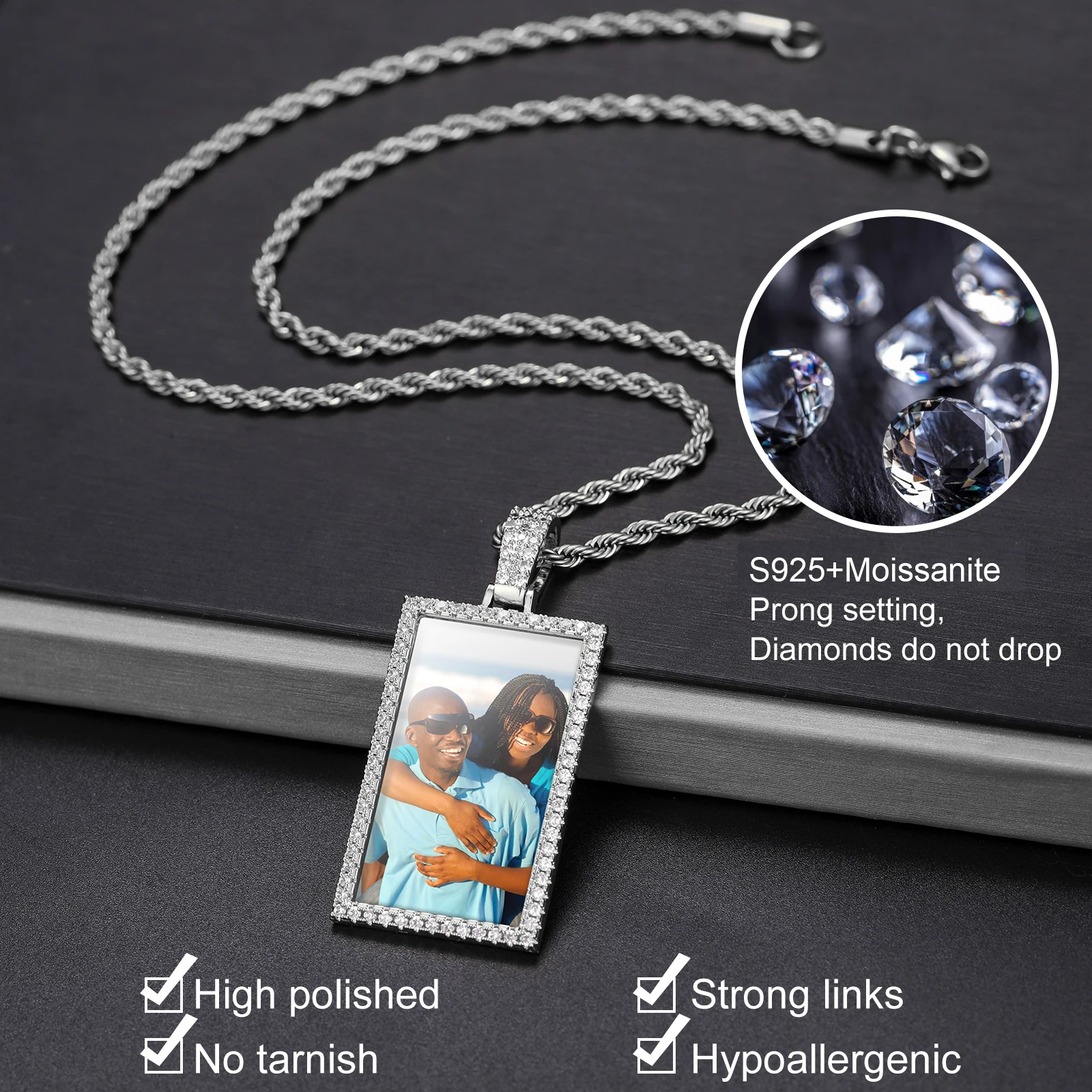 Memory Medallion Picture Necklace - Custom Hip Hop Jewelry