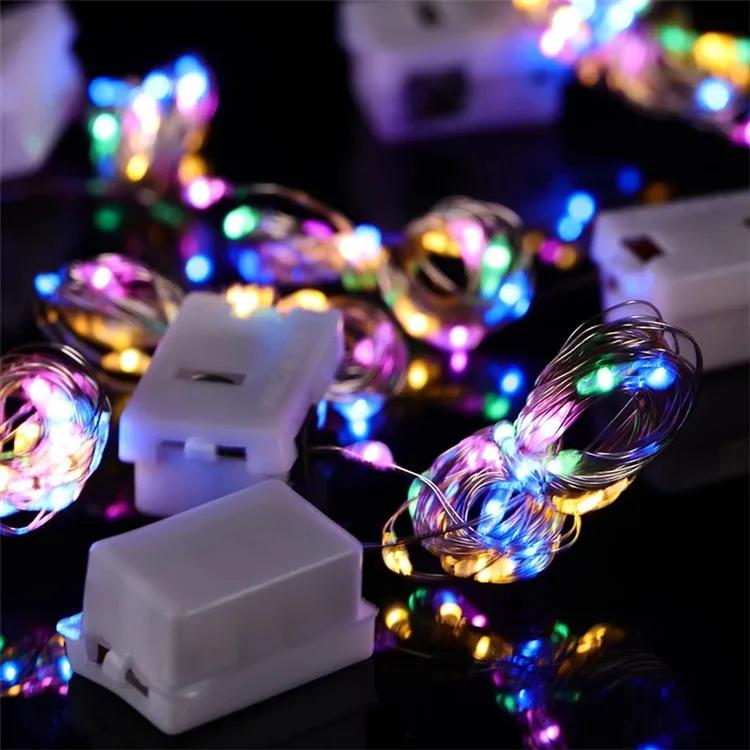 Hot Sales Battery Operated 3m 30 Leds Multicolor Led Fairy Silver ...