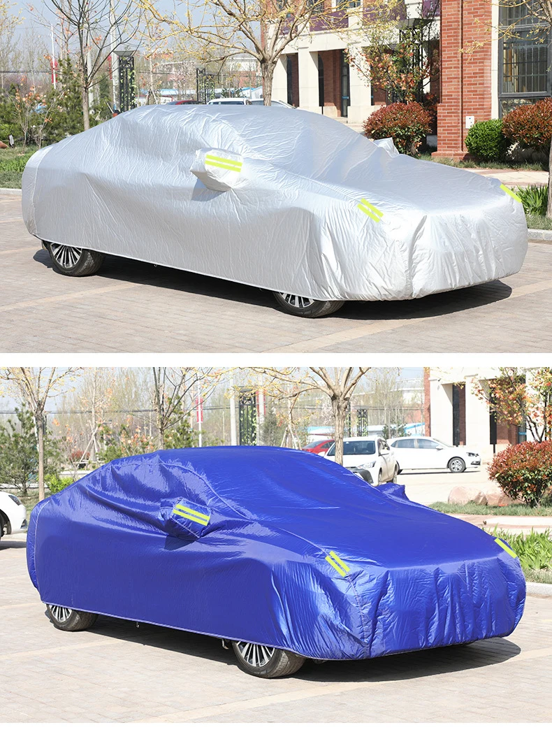 Universal Waterproof Snowproof All Weather Protection Car Cover Silver ...
