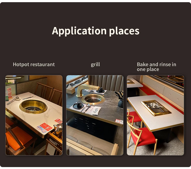 Commercial Smokeless Korean BBQ Table for Restaurants - Modern ...