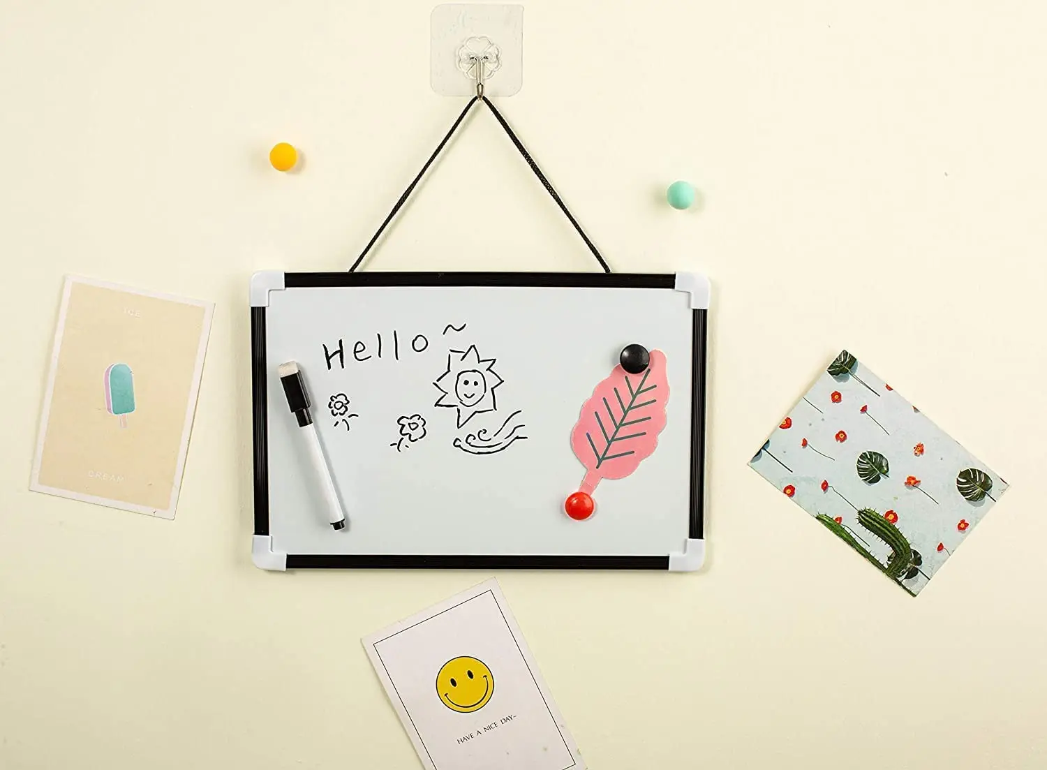 Portable Desk Magnetic Mini Small A4 Whiteboard Dry Wipe Notice Memo ...