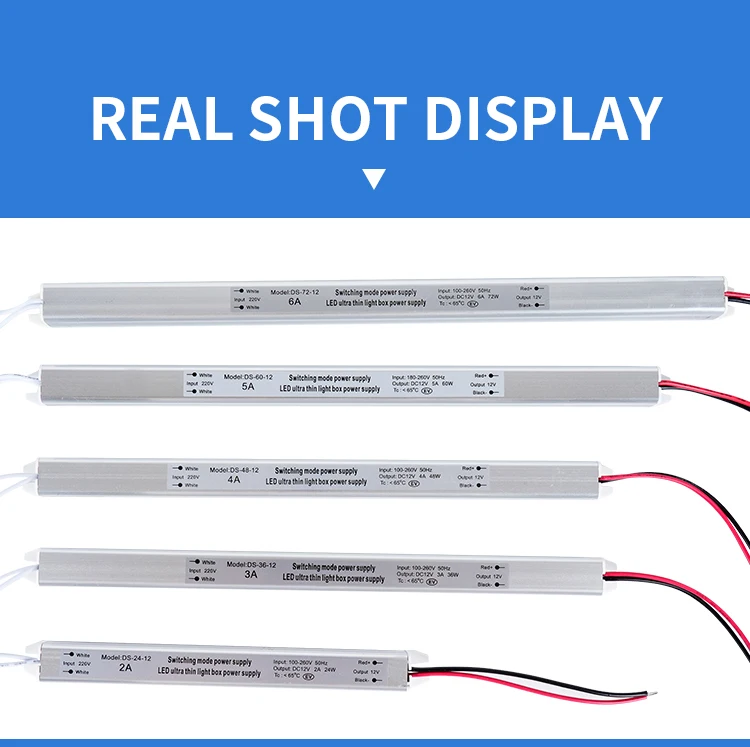 Slim Power Supply 12v 1.5a 2a 3a 4a 5a 6a 8a Led Strip Light Driver 12v 18w 36w 48w 60w 72w 100w ...