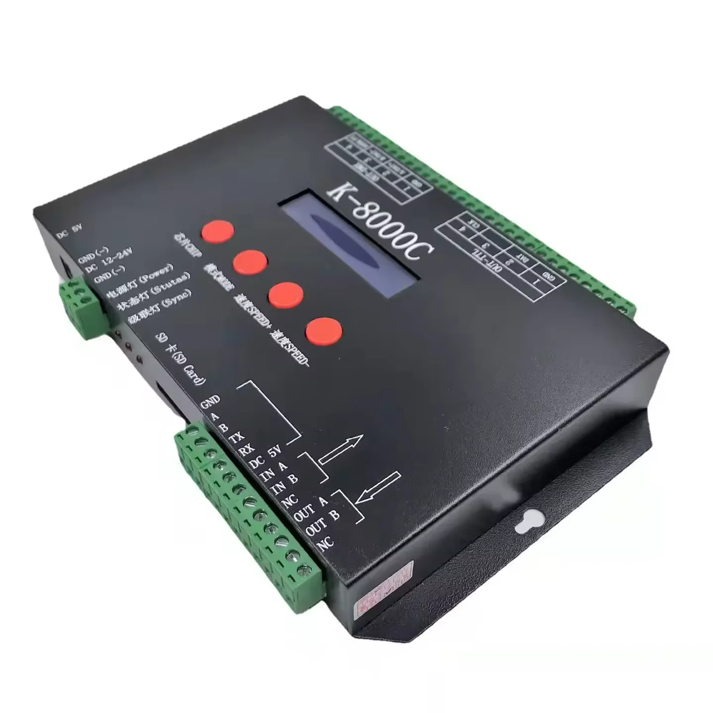 Programmable K-8000C Controller Addressable SK6812 1603 Full Color LED Lights DMX 512 SPI ...