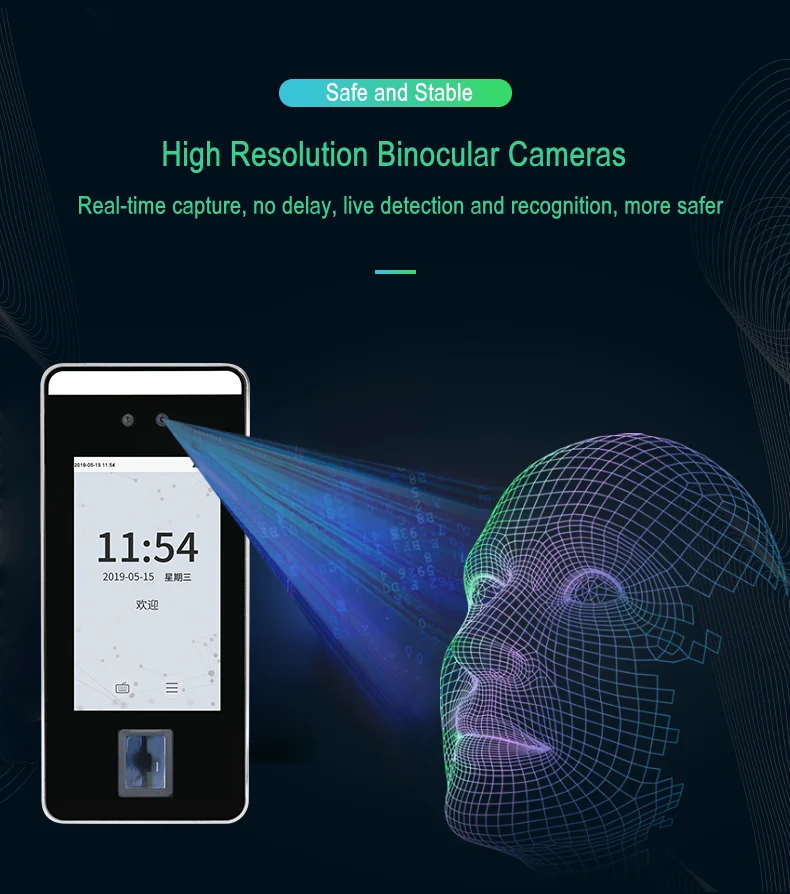 Speedface-v5l[p] Biometric Fingerprint & Facial Recognition