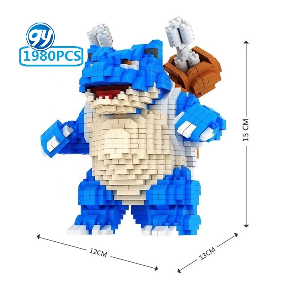Cute Cartoon Mini Blocks Charizard Diy Building Bricks Blastoise ...