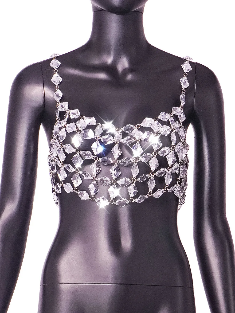 Boho Body Chain Rhinestone Bikini Bra Chains Summer Costumes Body ...