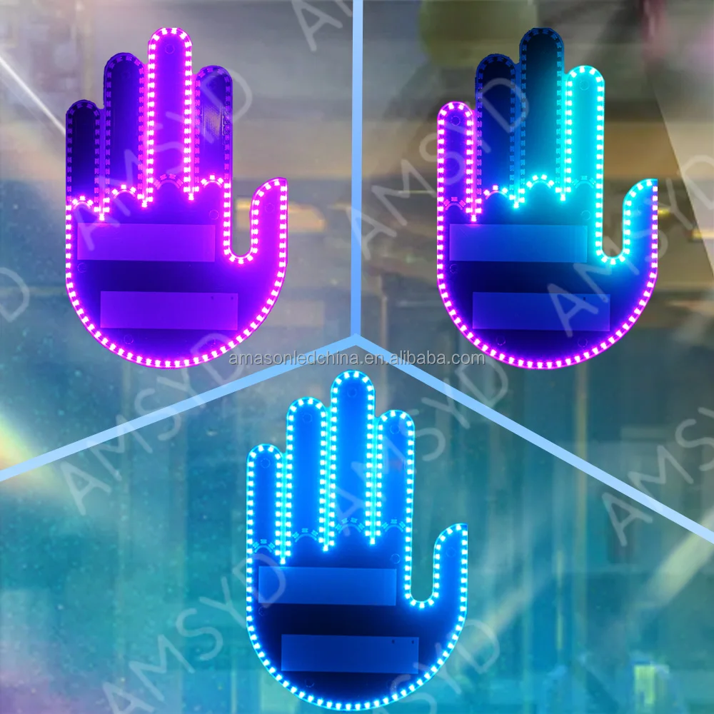 Ams Led 7 Models Middle Finger Light Auto Car Suv Interior Rear ...