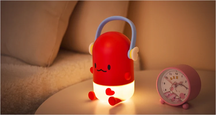 Icarer Family Cartoon Smart Night Light Cute Bedside Kids Night Light ...