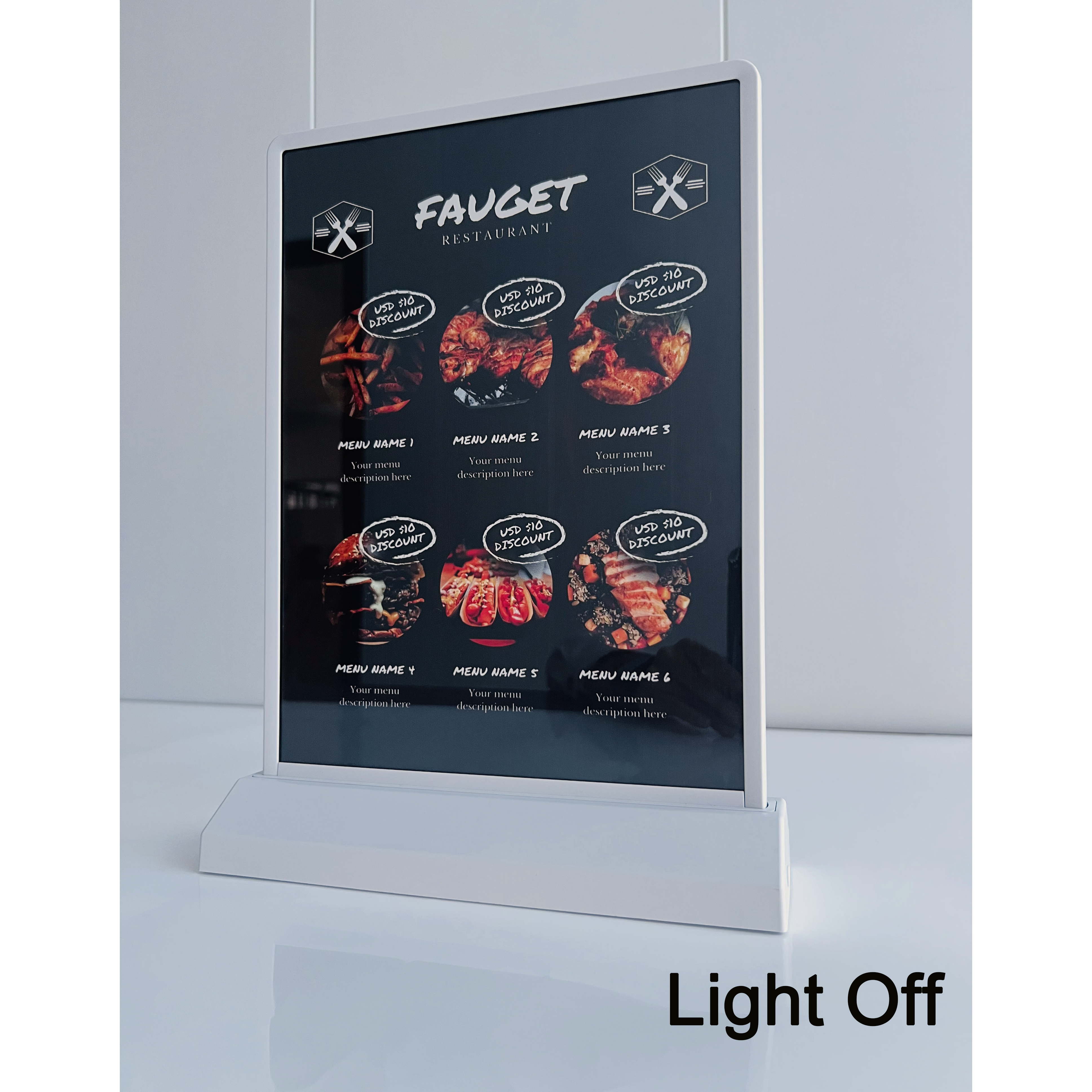 Wholesale A4 Size LED Lightbox Menu Display Board for Restaurants