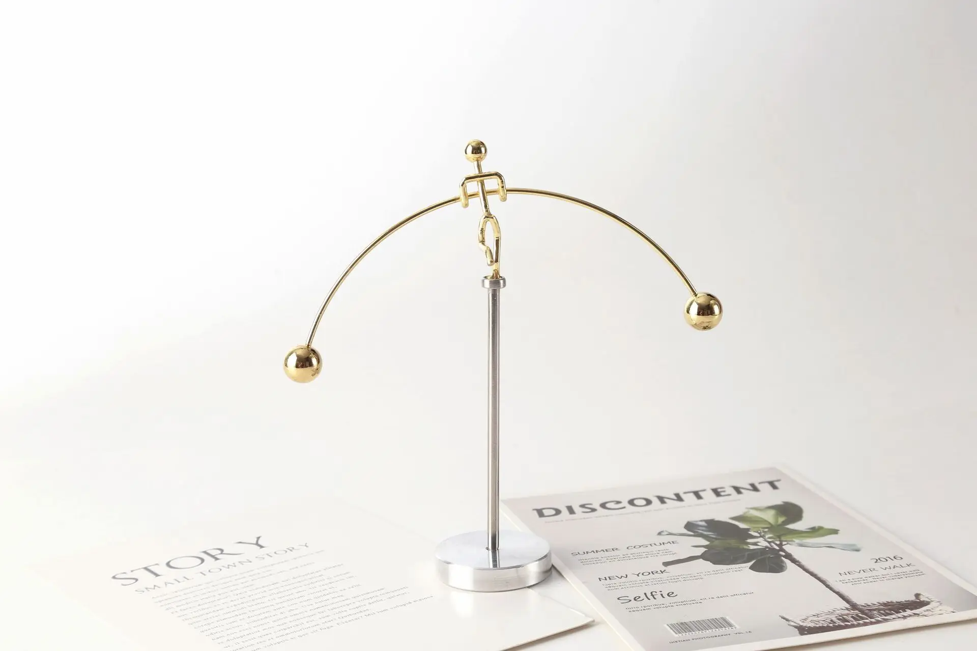 Weightlifter Stainless Steel Physics Balancing Tumbler Toy