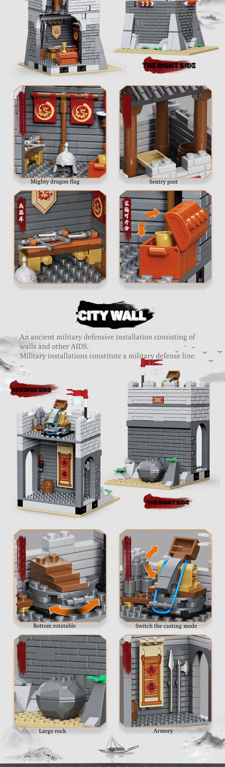 Three Kingdoms Period Ancient Military Defenses Ciity Wall Building ...