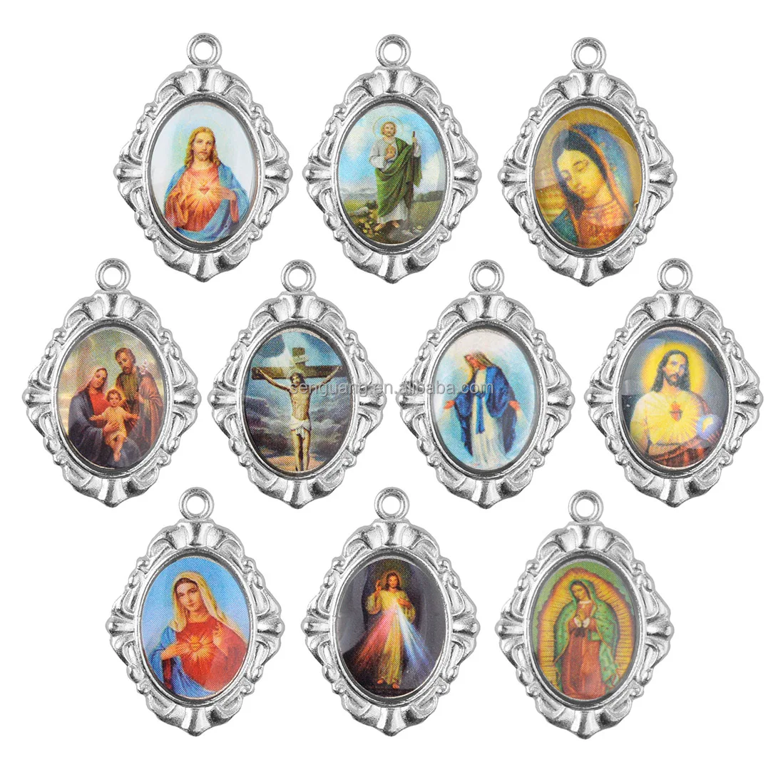 Catholic Metal Pendant Mix - Holy Family & Saints Charms