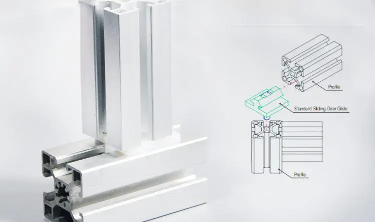 Aluminum Tslot Extrusion - Customized Sliding Door Accessories